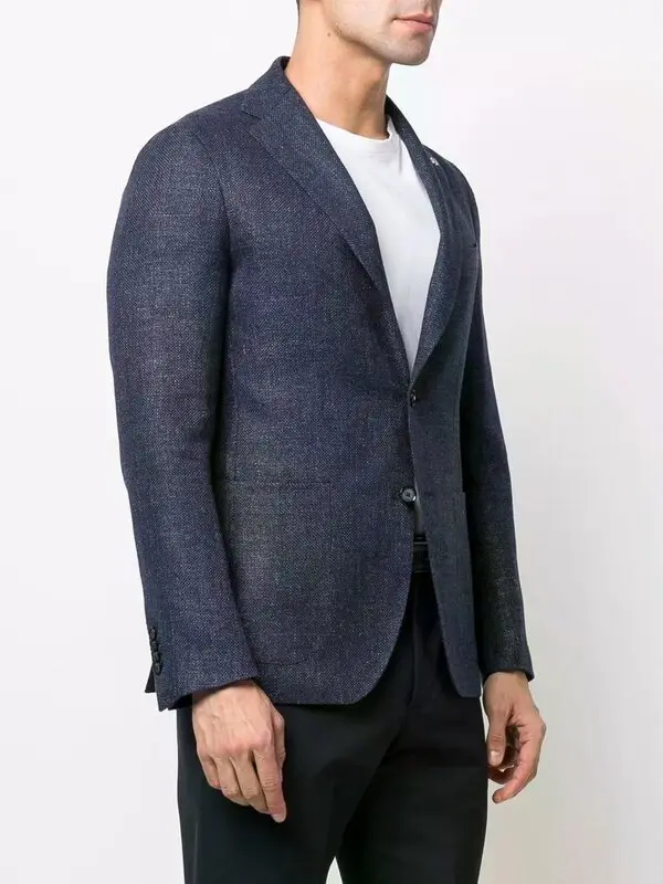 Tagliatore Single-breasted Wool-linen Blazer