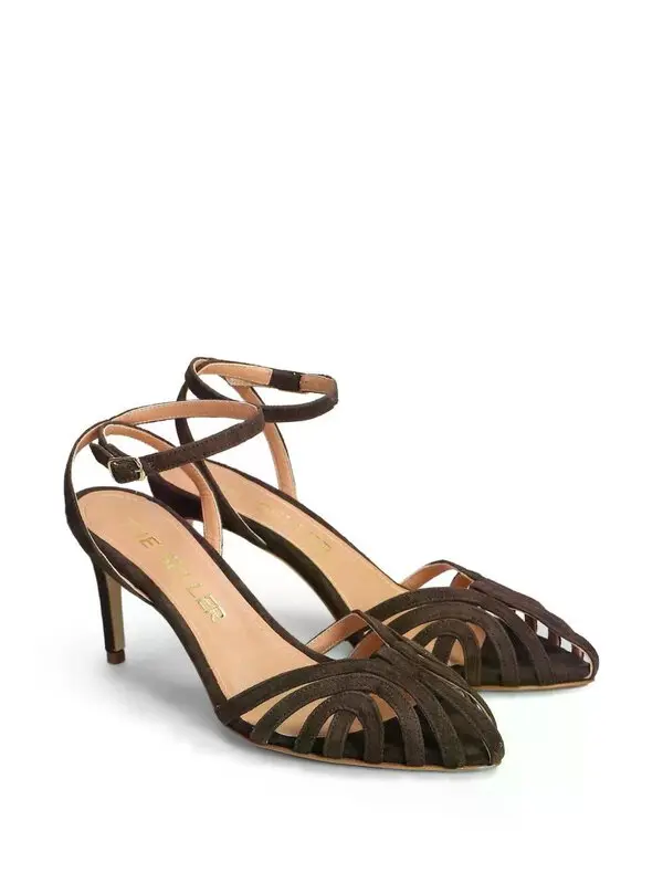 THE SELLER Strappy Cage Stiletto Sandals