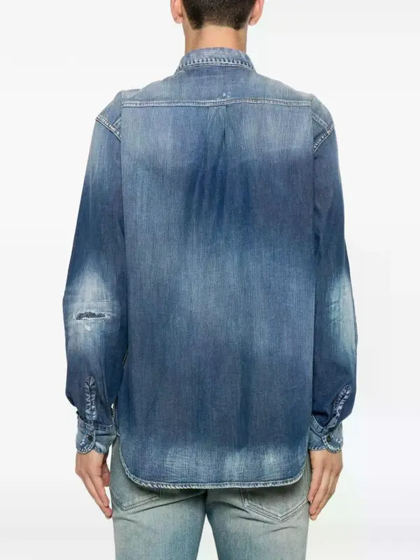 Dsquared2 Canadian Distressed Denim Shirt