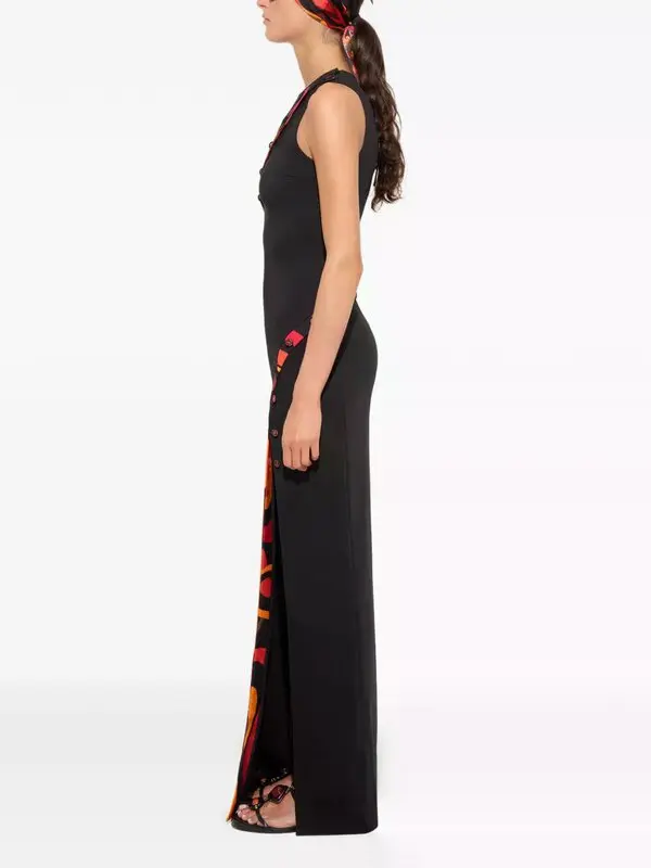 Emilio Pucci Long Fitted Dress With Printed Detail