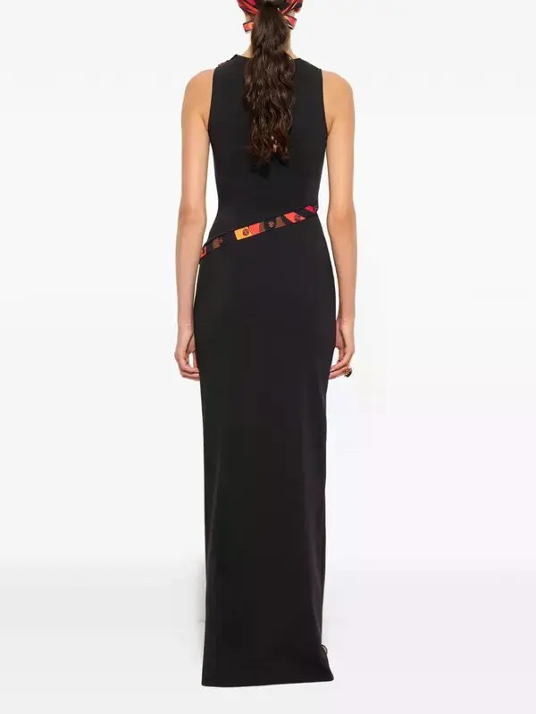 Emilio Pucci Long Fitted Dress With Printed Detail