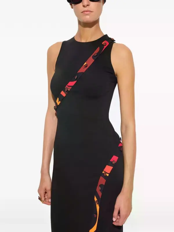 Emilio Pucci Long Fitted Dress With Printed Detail