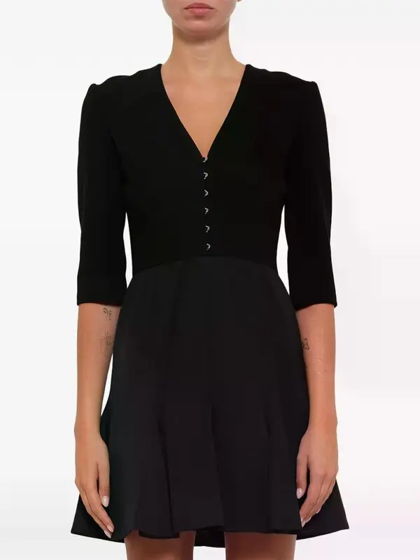 Alexander McQueen Godet Panel Flared Dress - Black