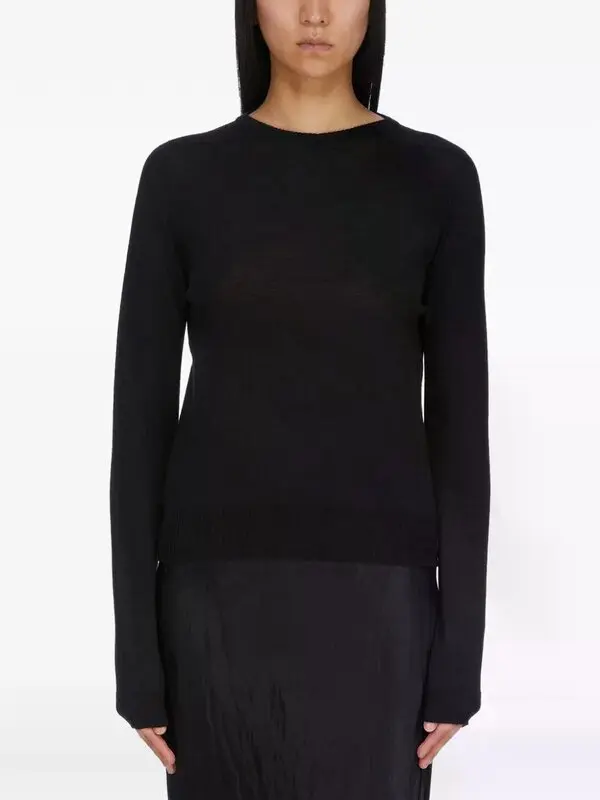 Rick Owens Biker Level Elongated Sleeve Sweater - Black