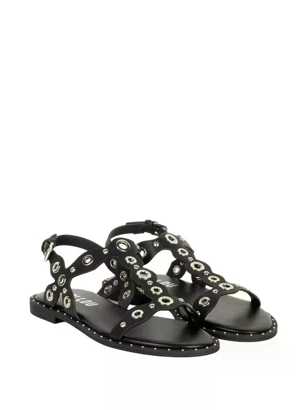 BIBI LOU Eyelet Embellished Studded Sandals