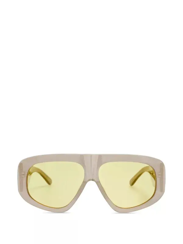 Linda Farrow Geometric-frame Sunglasses - Neutrals