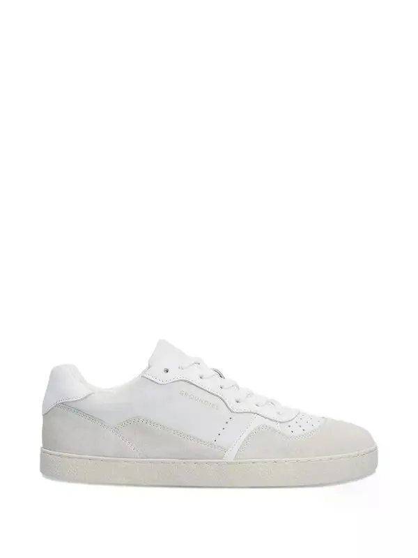 GROUNDS Perforated Panelled Lace-up Sneakers
