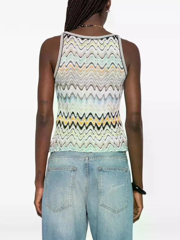 Missoni Zigzag Knit Button-detail Tank Top