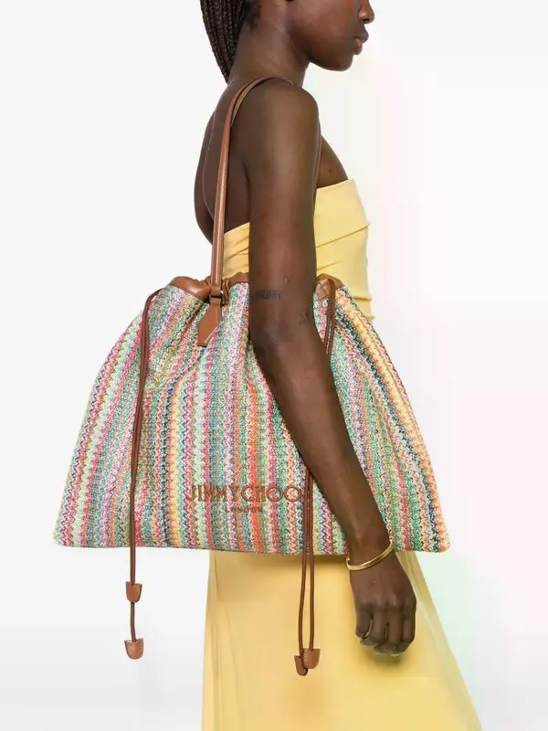 JIMMY CHOO Raffia Tote Bag