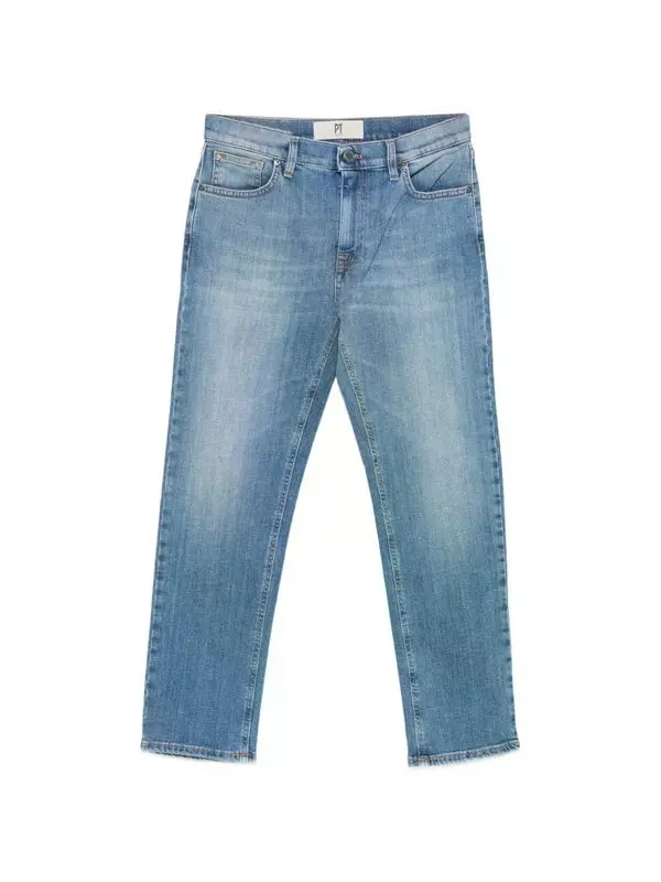PT TORINO Audrey Faded Effect Five-pocket Jeans - Blue