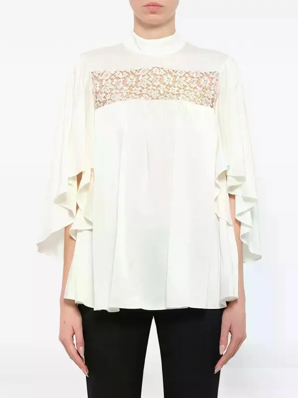 Alexander McQueen Lace Panel Blouse