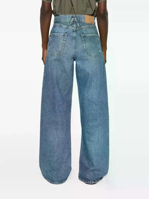 CYCLE Faded Effect Wide-leg Jeans