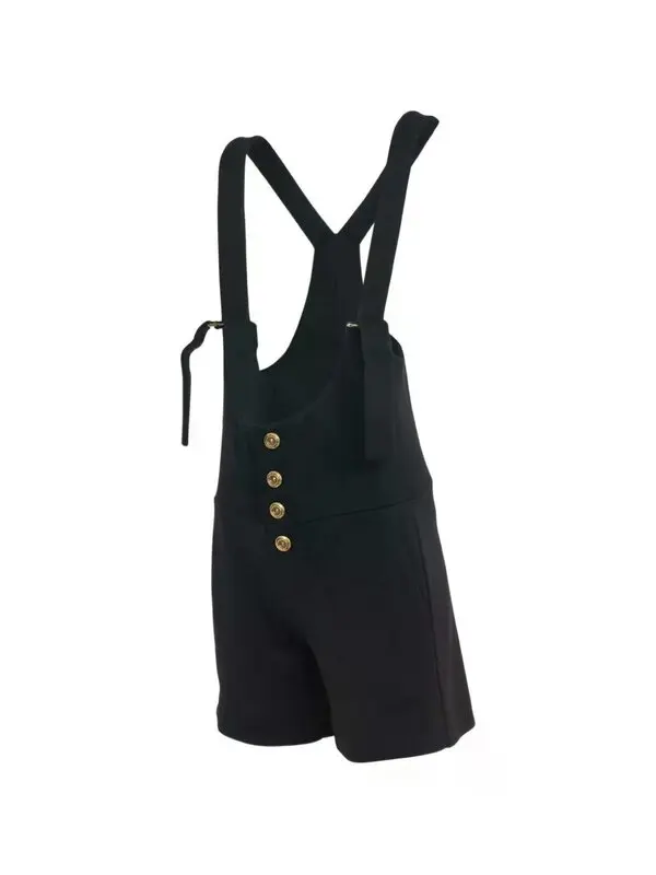 Chloé Wool Pinafore Playsuit With Gold-tone Buttons