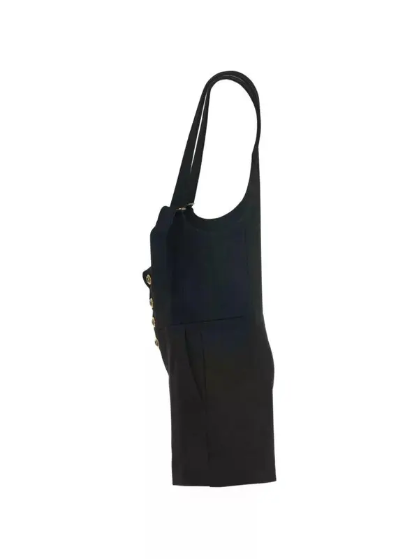 Chloé Wool Pinafore Playsuit With Gold-tone Buttons