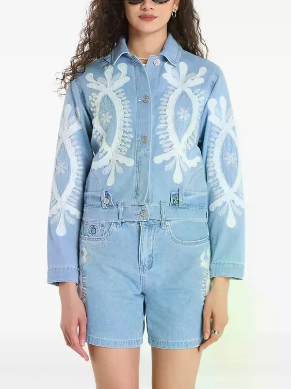 Desigual Embroidered Denim Jacket