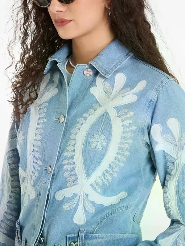 Desigual Embroidered Denim Jacket