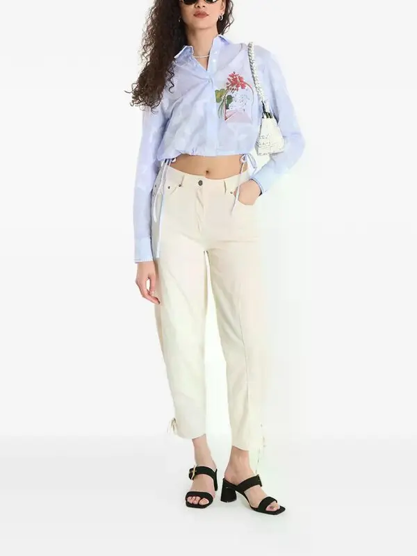 Desigual Pocket Buttoned Trousers - Neutrals