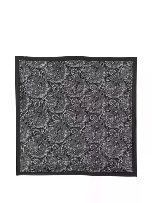 GABRIELE PASINI Paisley-print Silk Scarf - Black