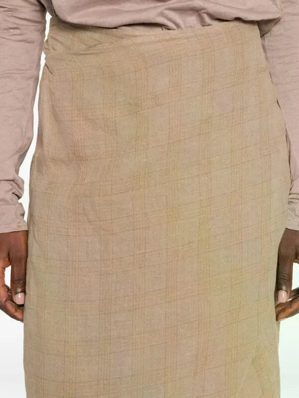 Our Legacy Linen Check Pattern Maxi Dress