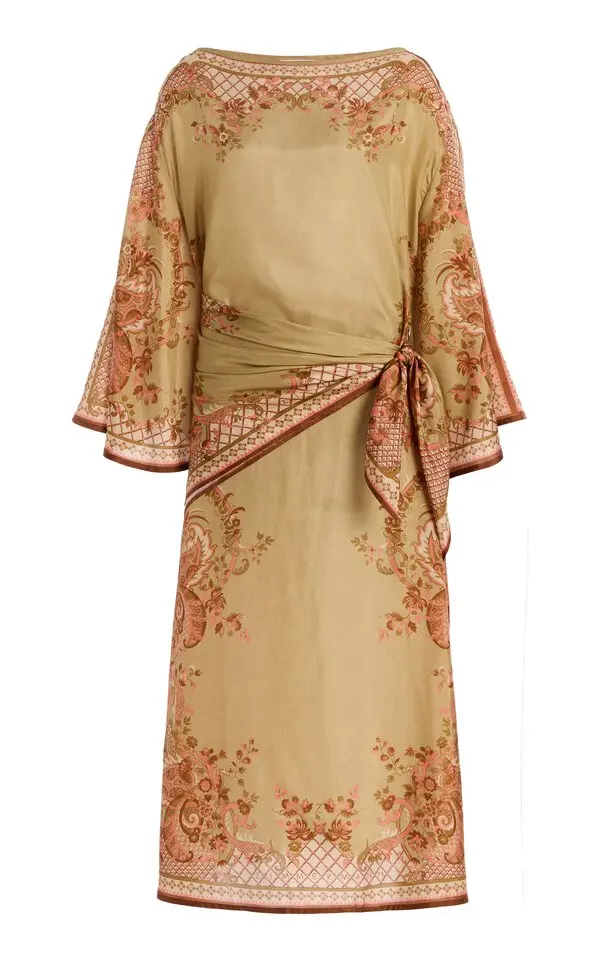 Zimmermann Aster Silk Midi Dress - Multi