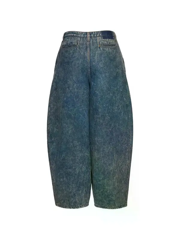 Magda Butrym Acid Wash Pleated Jeans