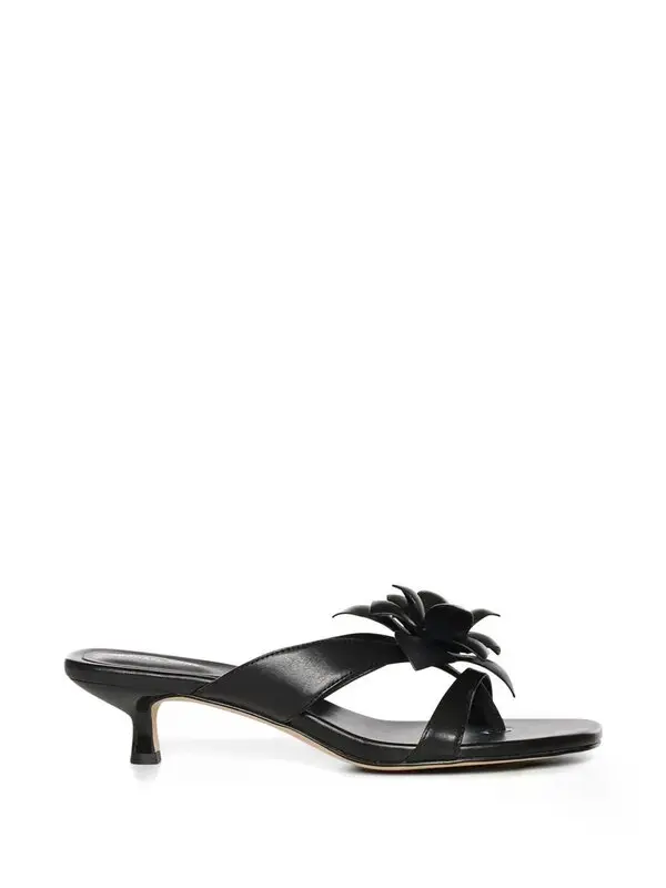 Michael Kors Jacie Floral-appliqué Kitten-heel Sandals