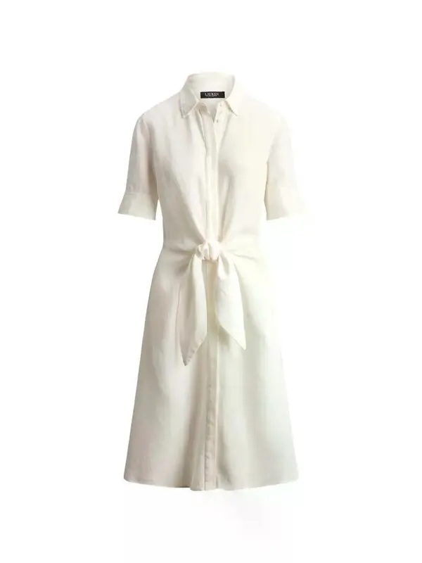 Ralph Lauren Linen Midi Shirt Dress - Neutrals