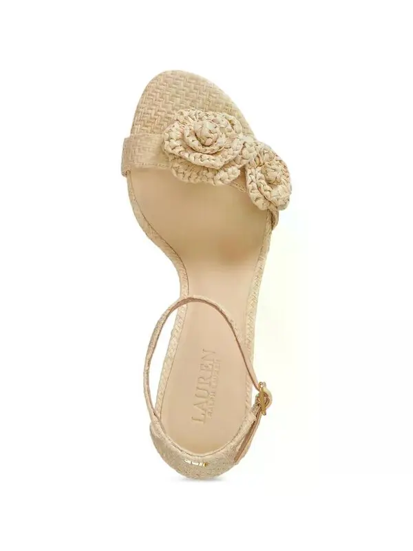 Ralph Lauren Allie Raffia Sandals - Neutrals