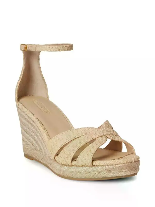 Ralph Lauren Nellie Raffia Wedge Espadrilles