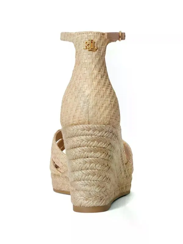 Ralph Lauren Nellie Raffia Wedge Espadrilles