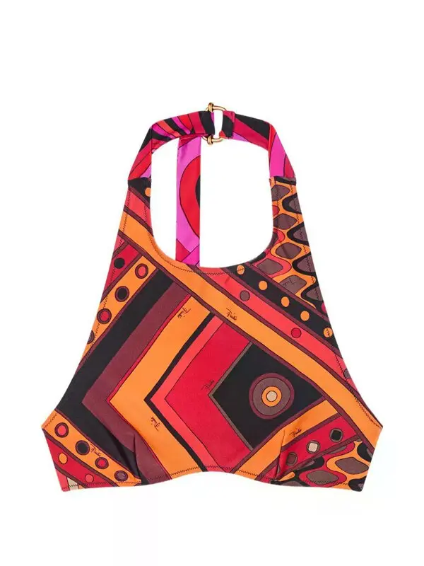 Emilio Pucci Vivara Print Lycra Coulotte Bikini Bottoms - Orange