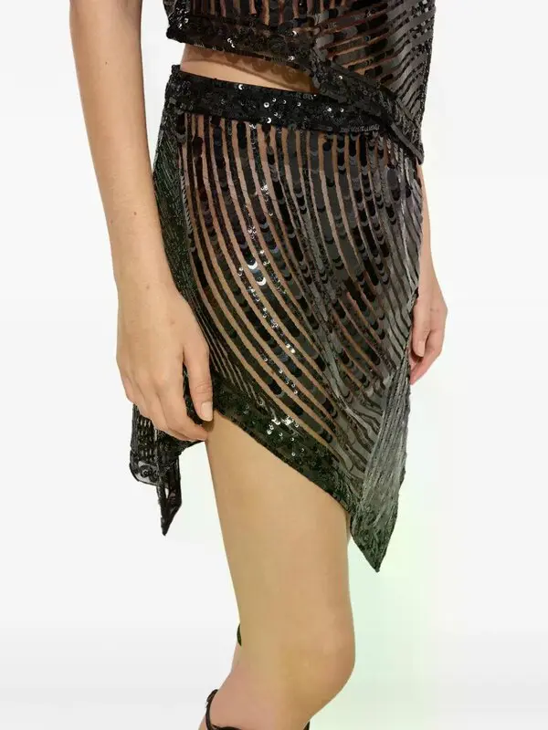 Emilio Pucci Embroidered Tulle Scarf Skirt
