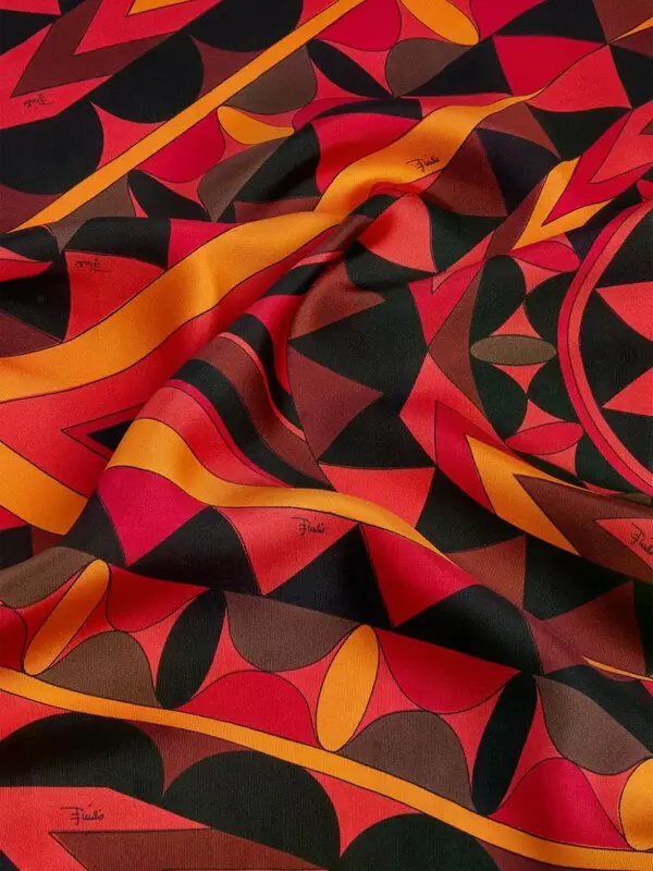 Emilio Pucci Manuba-print Silk Triangle Scarf