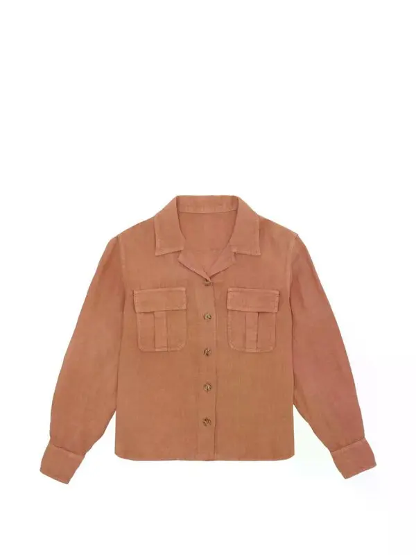 FORTELA Bia Linen Shirt - Brown