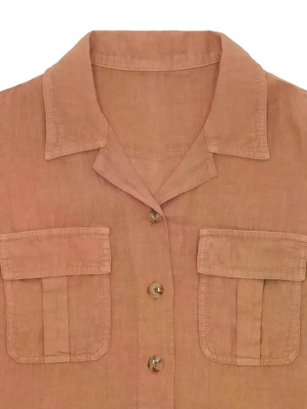 FORTELA Bia Linen Shirt - Brown