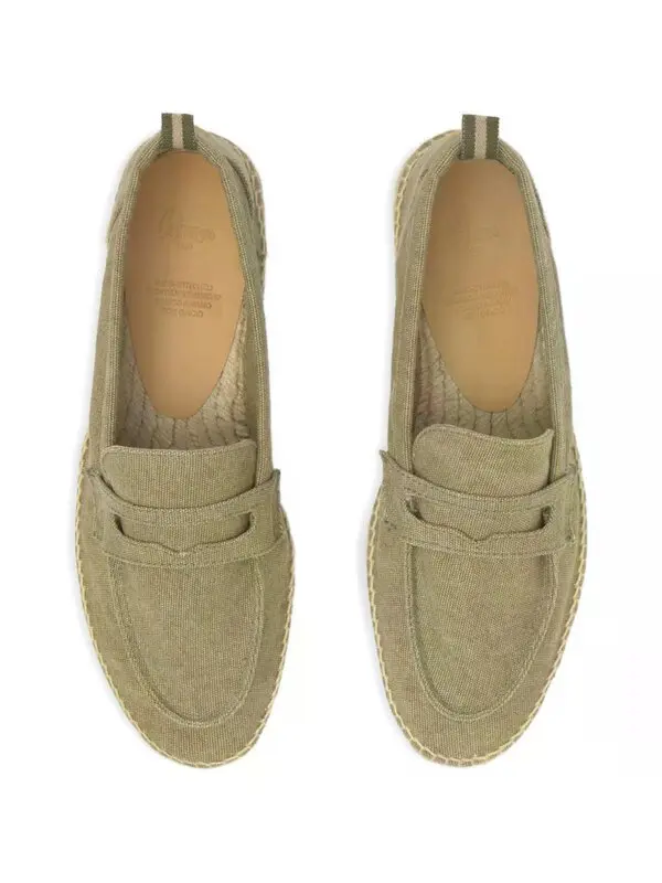 CastaÑer Canvas Penny-slot Espadrilles - Green