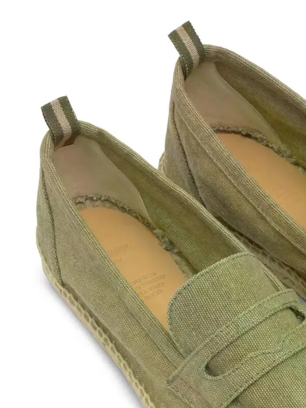 CastaÑer Canvas Penny-slot Espadrilles - Green