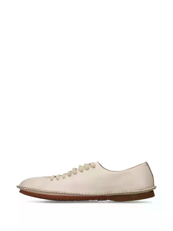 Premiata Lace-up Stitched Leather Sneakers