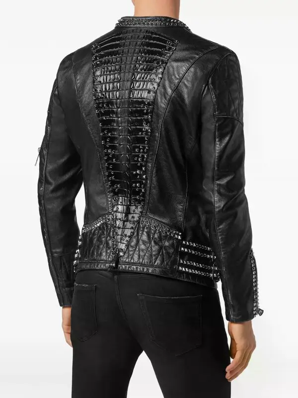 Philipp Plein Stud-embellished Biker Jacket