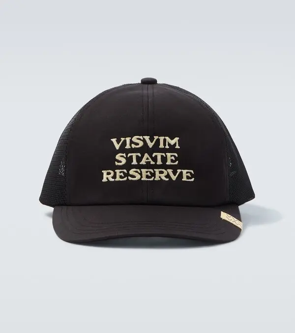Visvim Logo Cotton Baseball Cap - Black