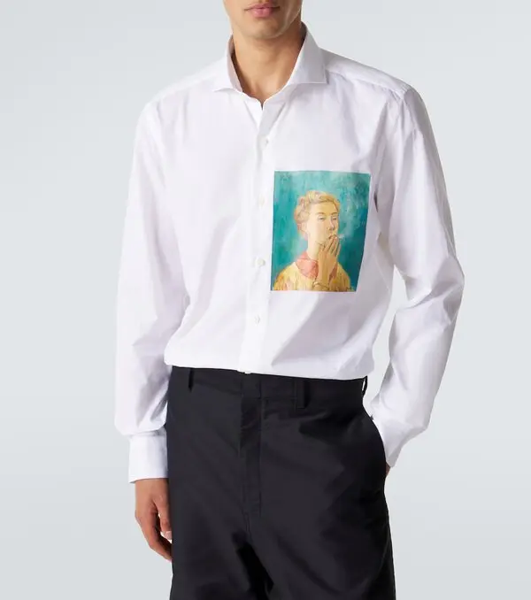 Junya Watanabe X Luigi Borrelli Printed Cotton Shirt