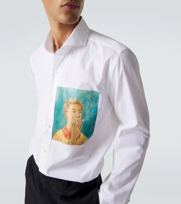 Junya Watanabe X Luigi Borrelli Printed Cotton Shirt