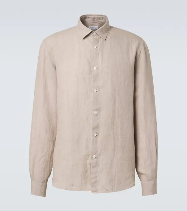 Sunspel Linen Shirt - Beige