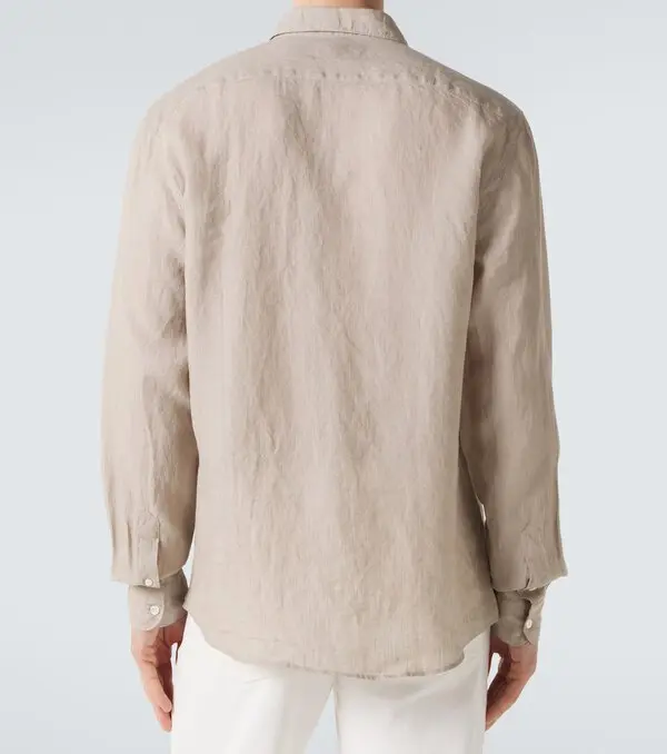 Sunspel Linen Shirt - Beige