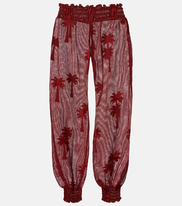 Johanna Ortiz Embroidered Mesh Balloon Trousers