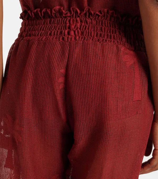 Johanna Ortiz Embroidered Mesh Balloon Trousers