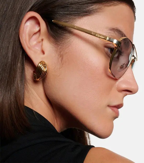 Cartier Santos De Aviator Sunglasses