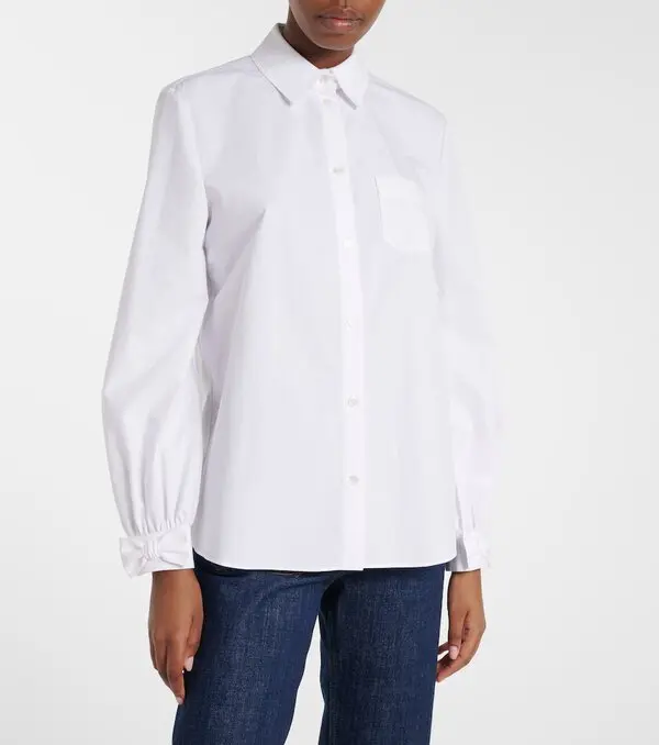 Valentino Garavani Bow Detail Cotton Poplin Shirt