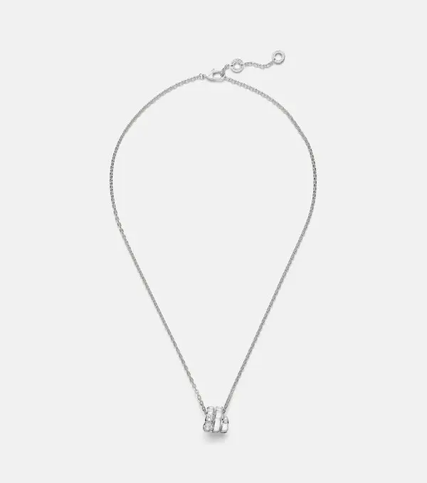 BVLGARI Serpenti Viper 18kt White Gold Necklace With Diamonds - Silver