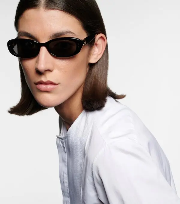 Dior Oblique B1i Oval Sunglasses - Black